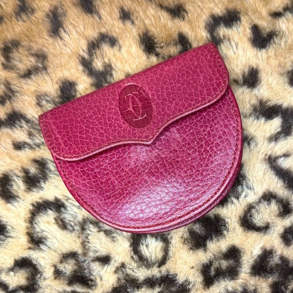 Cartier | Bags | Rare Vintage Cartier Red Leather Coin Pouch | Poshmark